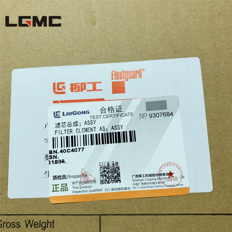 Professional Road Roller Parts 40C4077 612H High Performance Air Filter